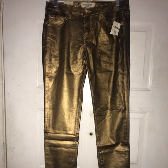 Pants & Jumpsuits | Unique Gold Pants | Poshmark